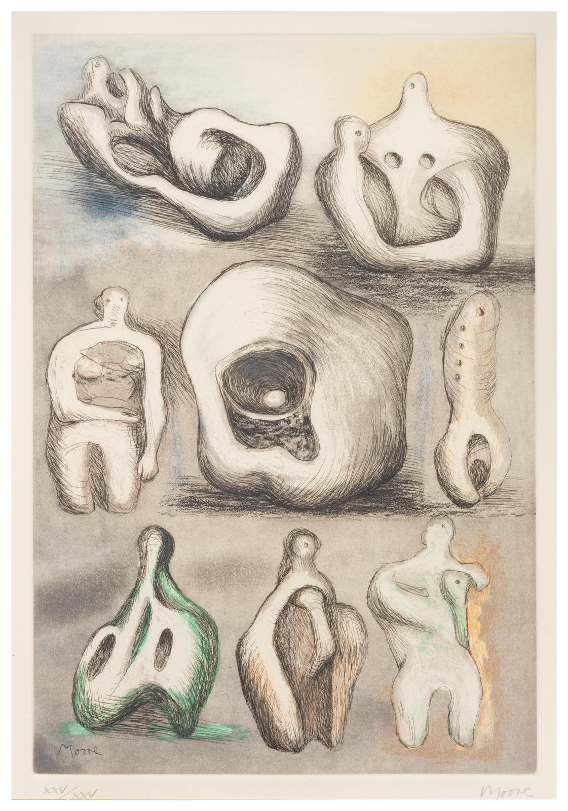 Henry Moore | Animals in the Zoo, Leopard (1981) | MutualArt