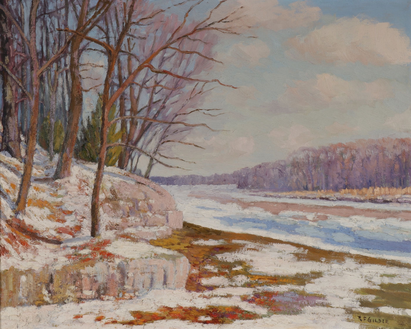 Robert Gilder | Winter on the North Platte | MutualArt