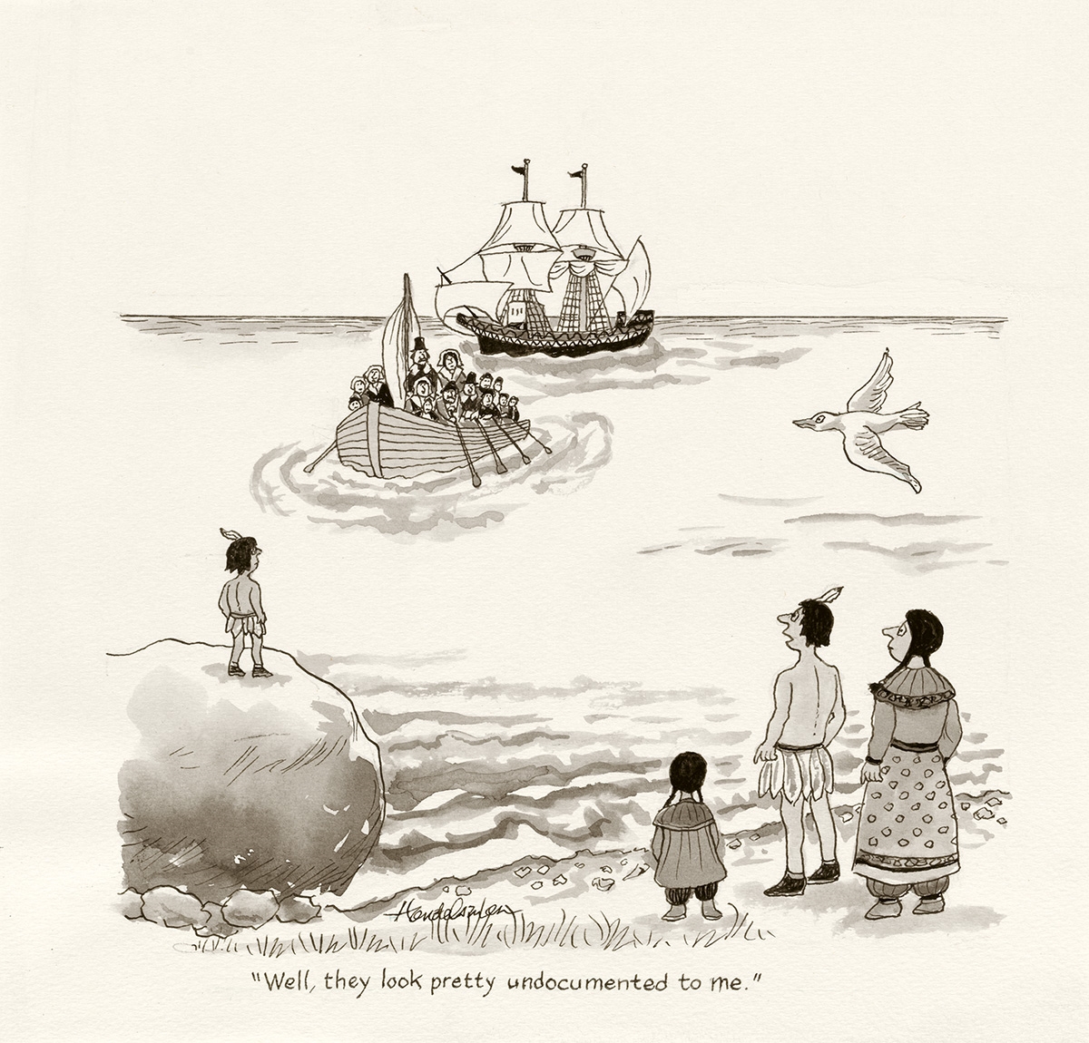 Bud Handelsman | Well, they look pretty undocumented to me. | MutualArt