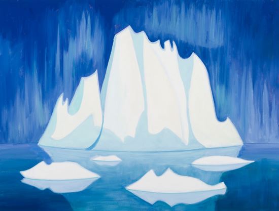 Doris McCarthy | Iceberg with Northern Lights (2001) | MutualArt