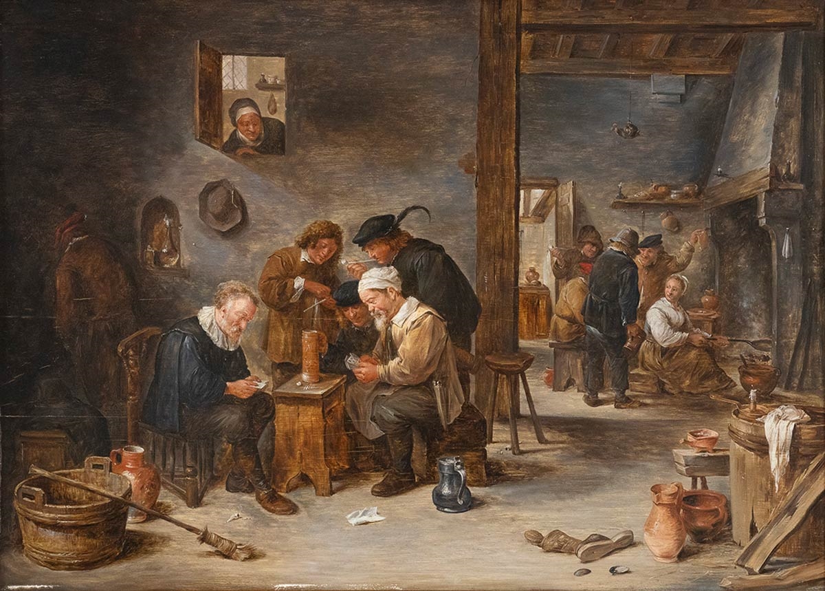 David Teniers the Younger | Interior of a tavern with card players ...