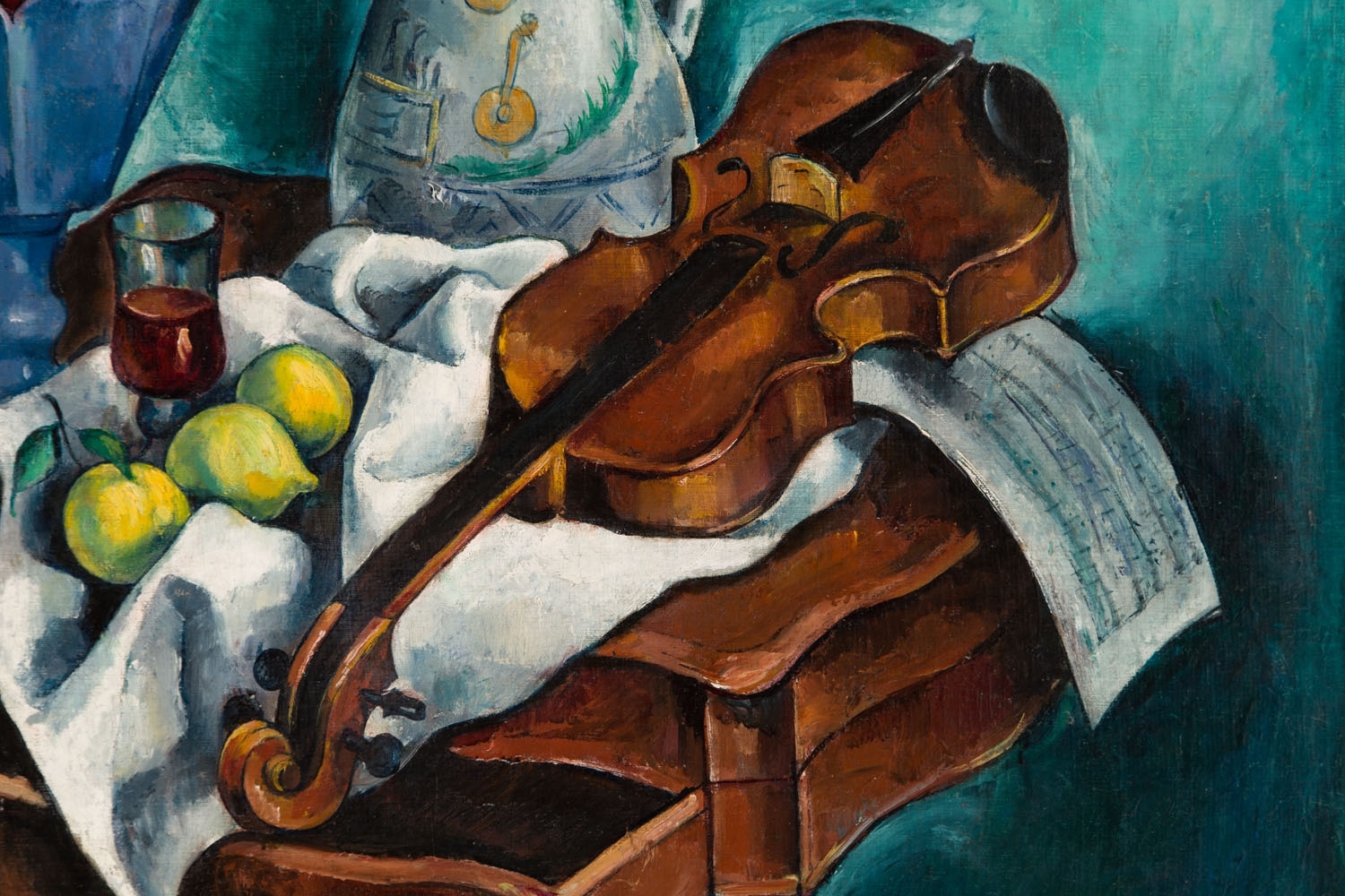 Roman Kramsztyk | Still life with violin (1920 - 1924) | MutualArt