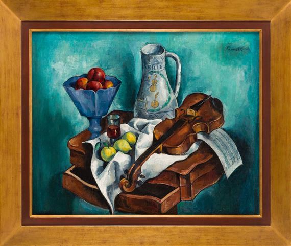 Kramsztyk Roman | Still life with violin (1920 - 1924) | MutualArt