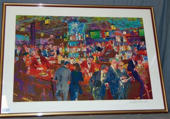 LeRoy Neiman | Harry's Wall Street Bar (1985) | MutualArt