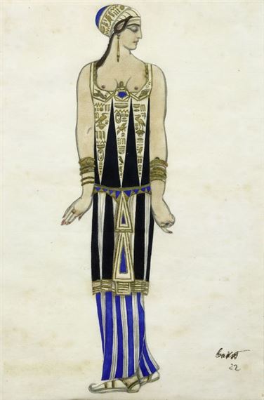 Leon Bakst | Costume design for the ballet ‘Phaedra’ for Ida Rubinstein ...