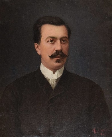 Kazimierz Mirecki | Portret mężczyzny (1892) | MutualArt