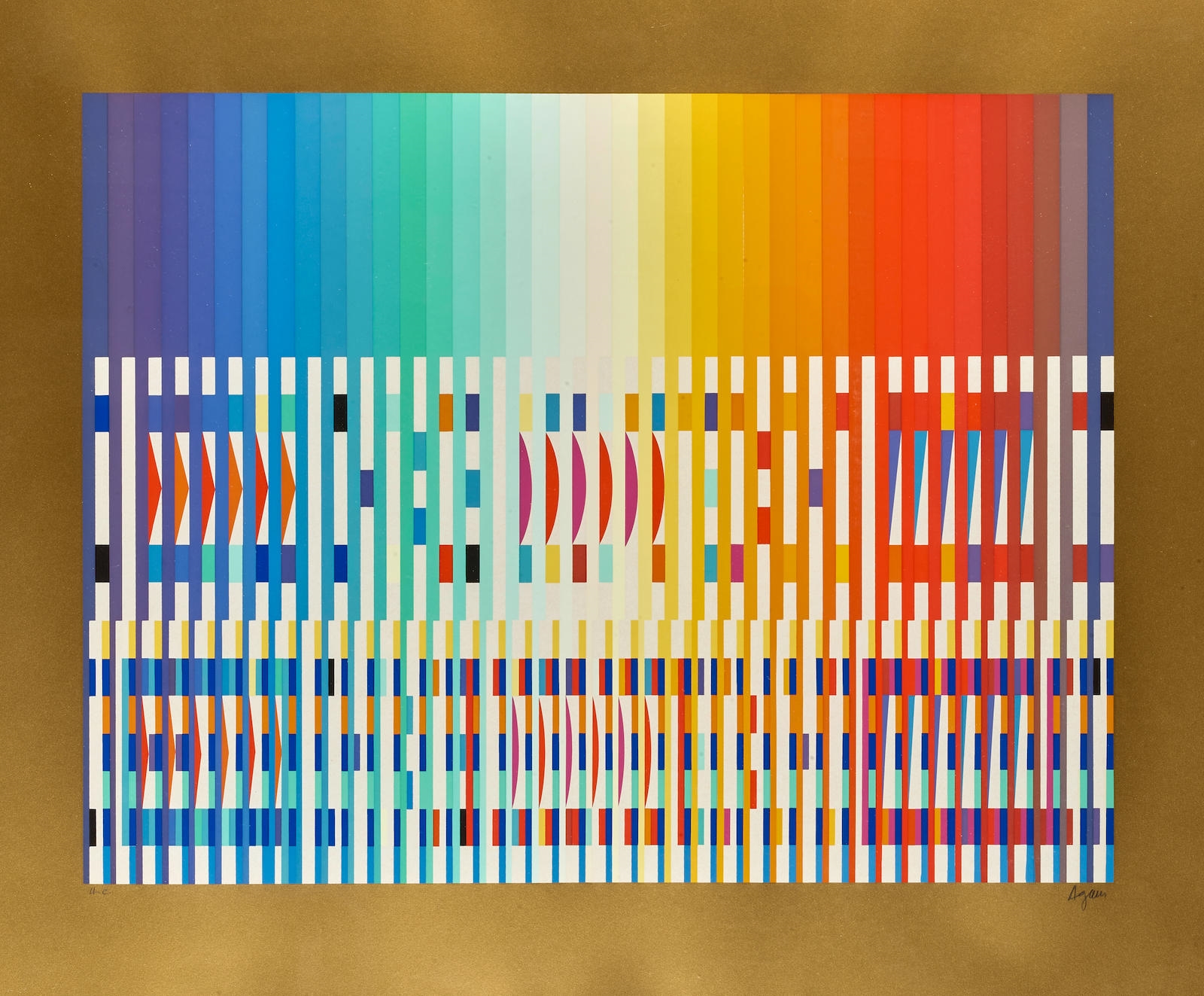 Yaacov Agam | Double Rainbow (1982) | MutualArt