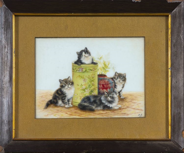 Bessie Bamber | Cats and Vases (1901) | MutualArt