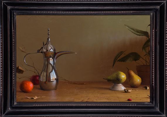 Daniel Sprick | Still Life with Fruit and a Silver Turkish Teapot (1993 ...