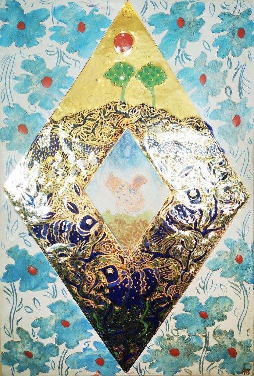 Anton Bosch | Diamond centre enclosing a depiction of a bird | MutualArt