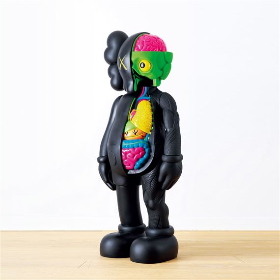 KAWS | 4FT Companion Series Portrait (Black Half Anatomy) (2009 ...