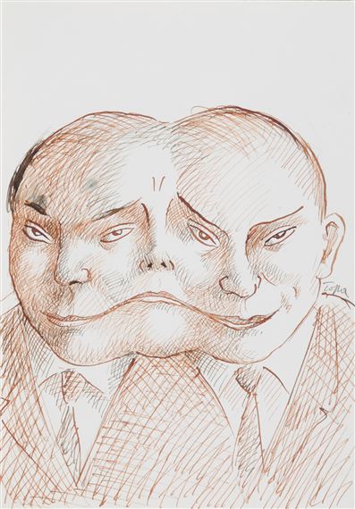 Roland Topor | Visages | MutualArt