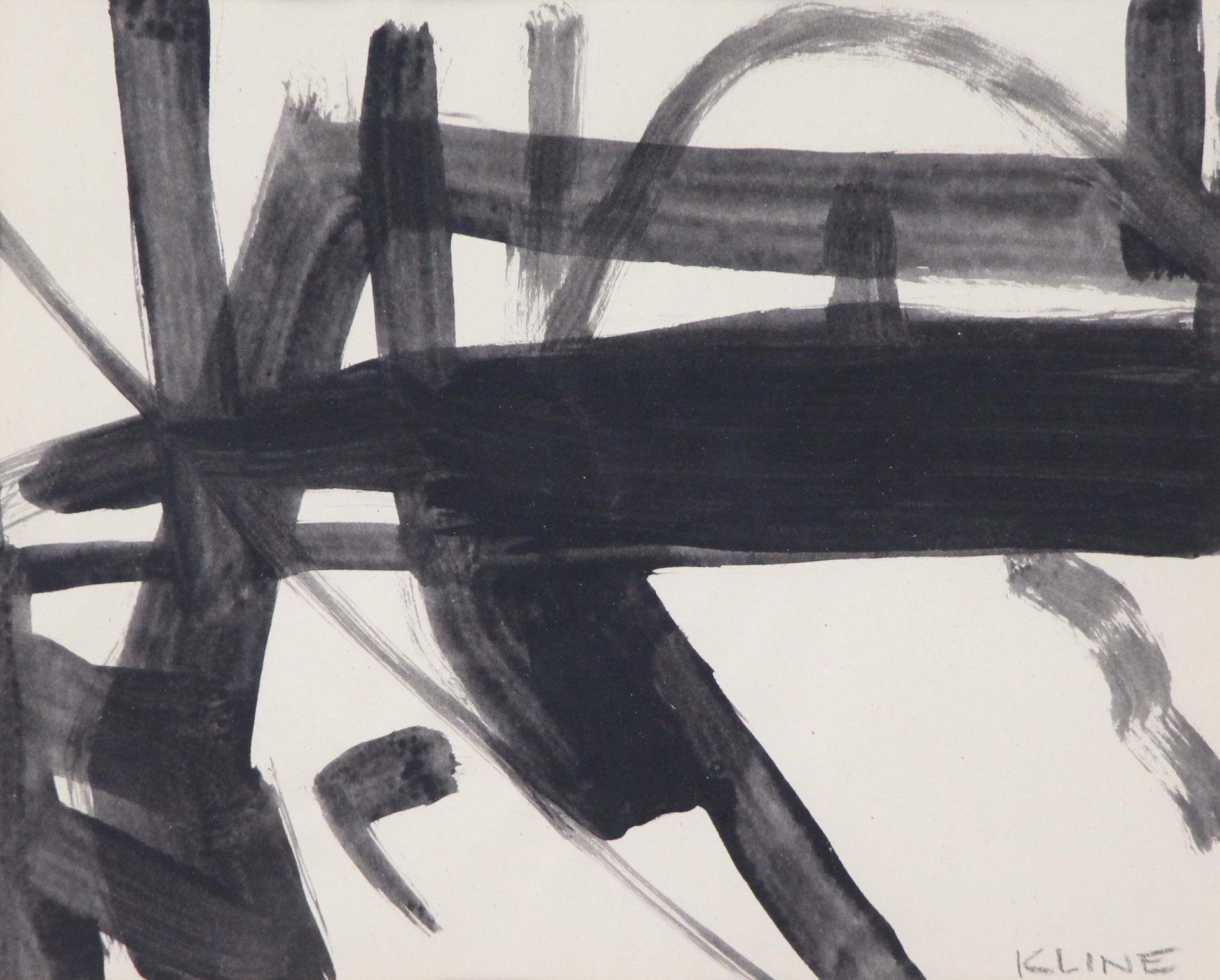 Franz Kline | ABSTRACT COMPOSITION (Circa 1955) | MutualArt