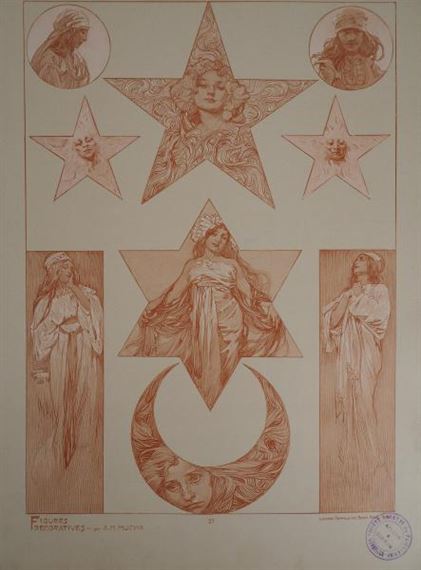 Alphonse Mucha | Modèle dans la bibliothèque (1902) | MutualArt
