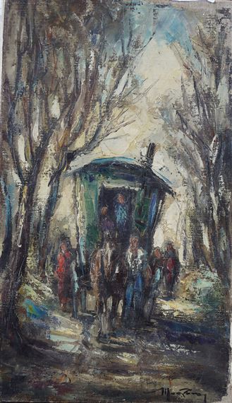 Pierre Manzone | Caravan on route (1966) | MutualArt