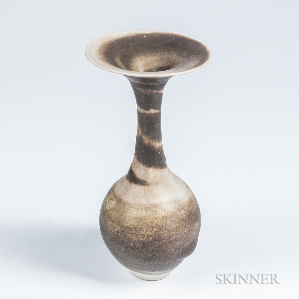 Lucie Rie | Flared-rim Blister Body Studio Pottery Vase | MutualArt