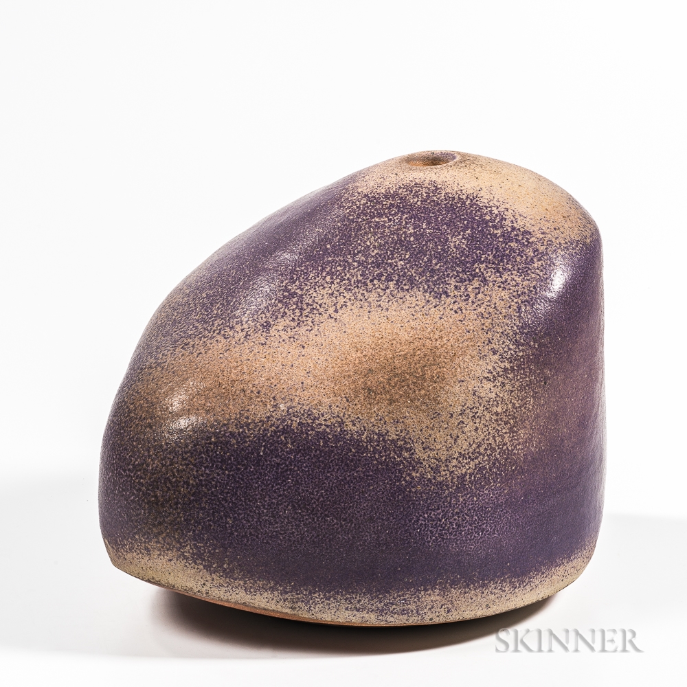 Karen Karnes | Three studio pottery lidded vessels | MutualArt