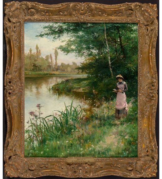 Alfred Augustus Glendening Jr. | A Walk by the River (1882) | MutualArt