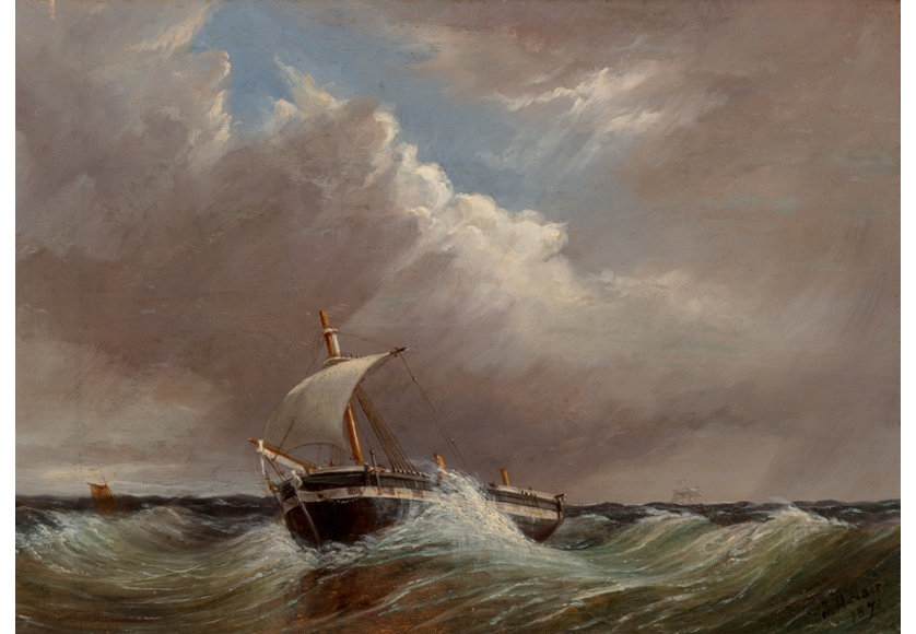 Thomas Harrison Hair | Untitled (Seascape With Single-Mast Fishing ...