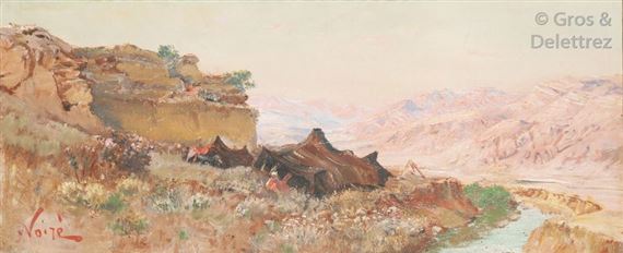 Maxime Noire | Campement au bord de l’oued, sud algérien | MutualArt