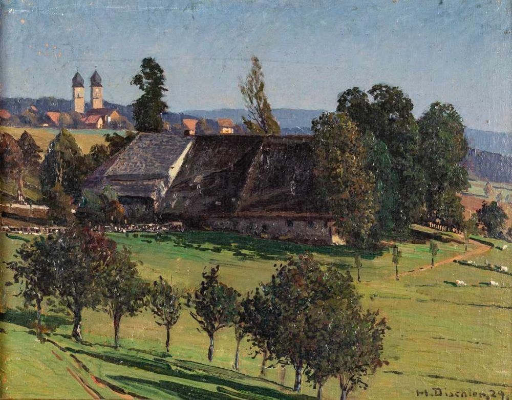 Hermann Dischler | Blick in die Berge - view of the mountains (1929 ...