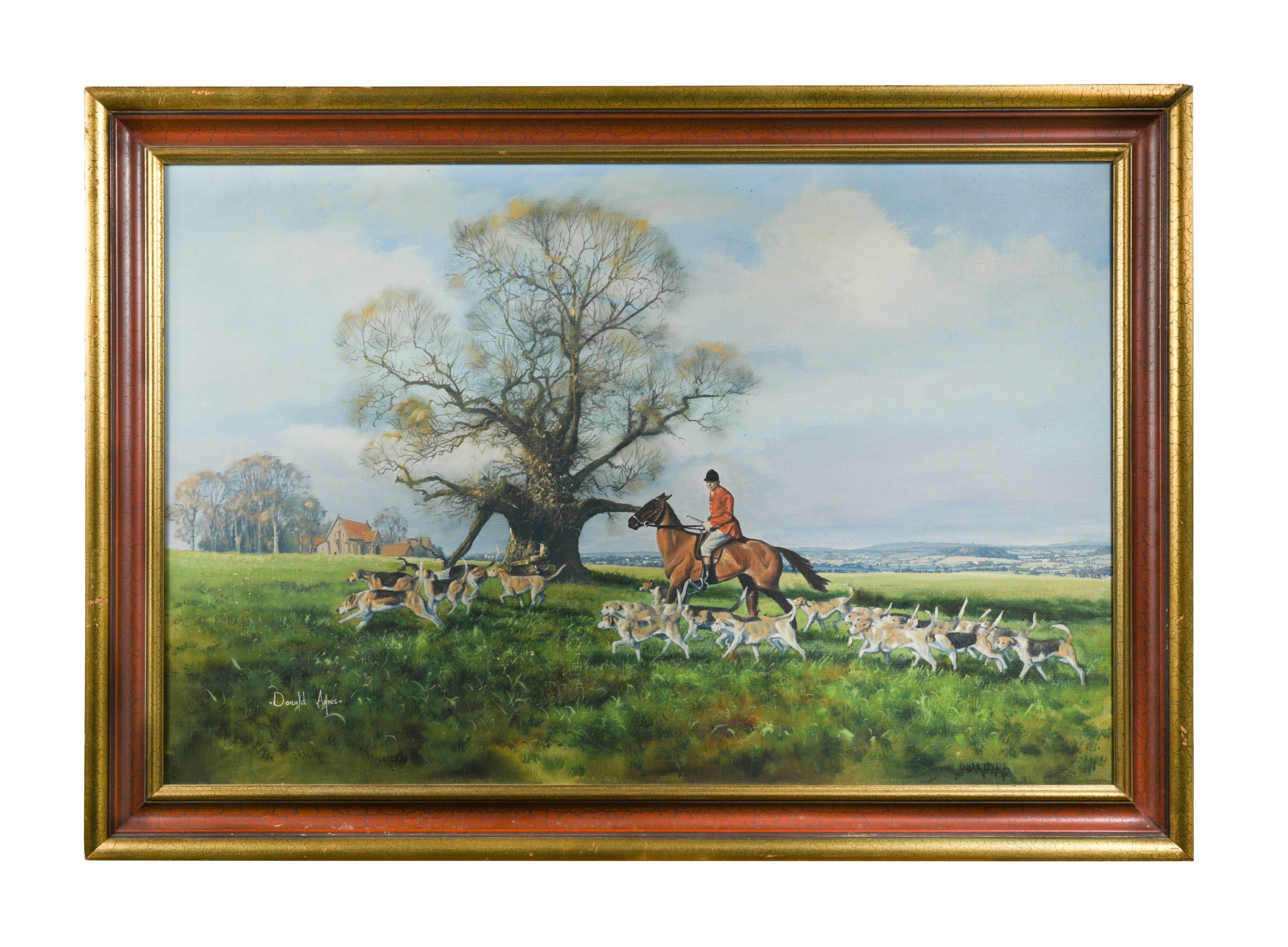 Donald Ayres | Two works: Moving off - a huntsman and hounds on a clear ...