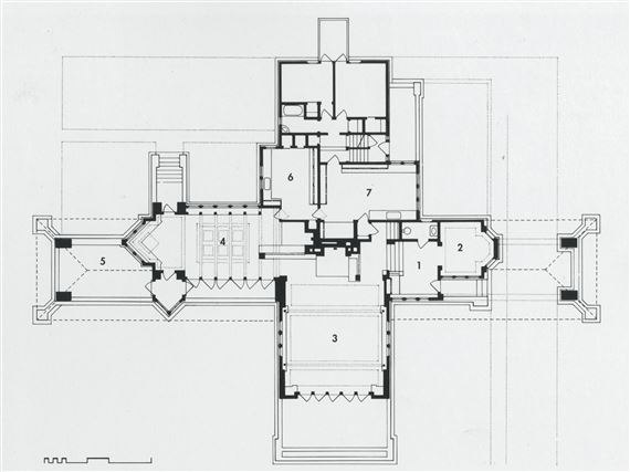 Ward Willits House Front Elevation Frank Lloyd Wright | MoMA