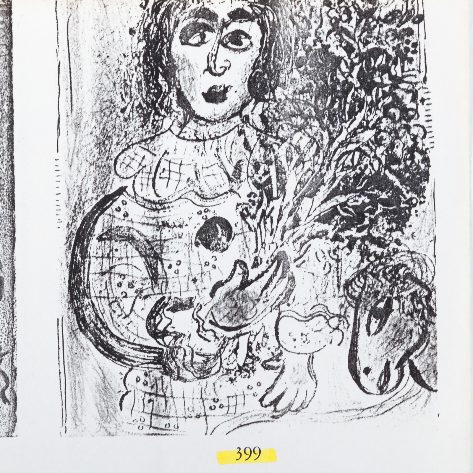 Marc Chagall | Clown with Flowers (1962 - 1968) | MutualArt