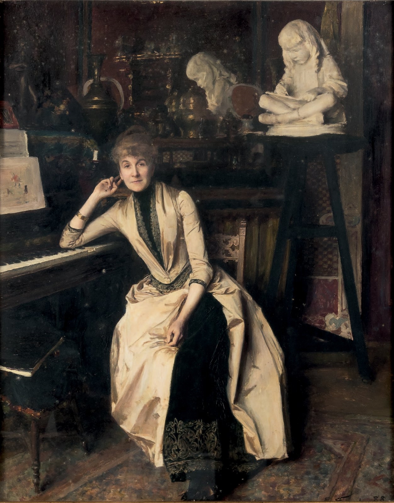 Émile Friant | Portrait de Madame Gustave Paul (1888) | MutualArt