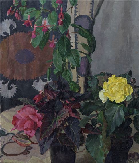 Sergei Svetlakov | Still Life with Begonia and Fuchsia | MutualArt