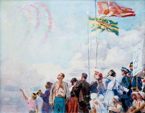 Igor Vladimirovich Radoman | Air parade in Tushino (1957) | MutualArt