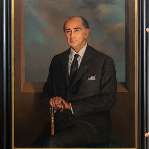 Claudio Bravo | Retrato de Caballero con Bastón (1970) | MutualArt