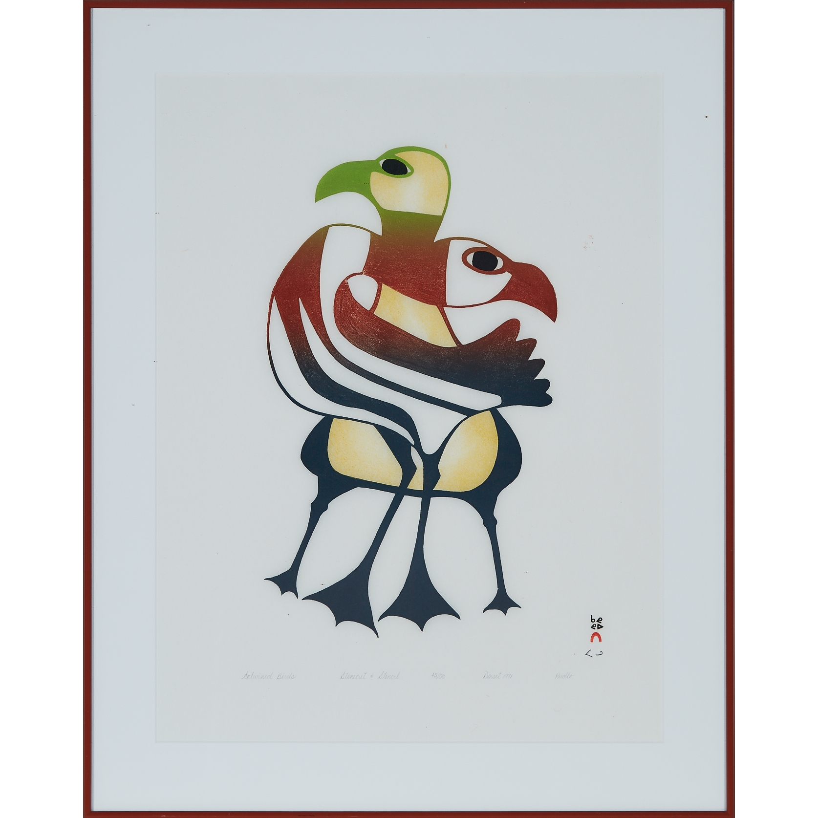Pudlo Pudlat | ENTWINED BIRDS (1991) | MutualArt