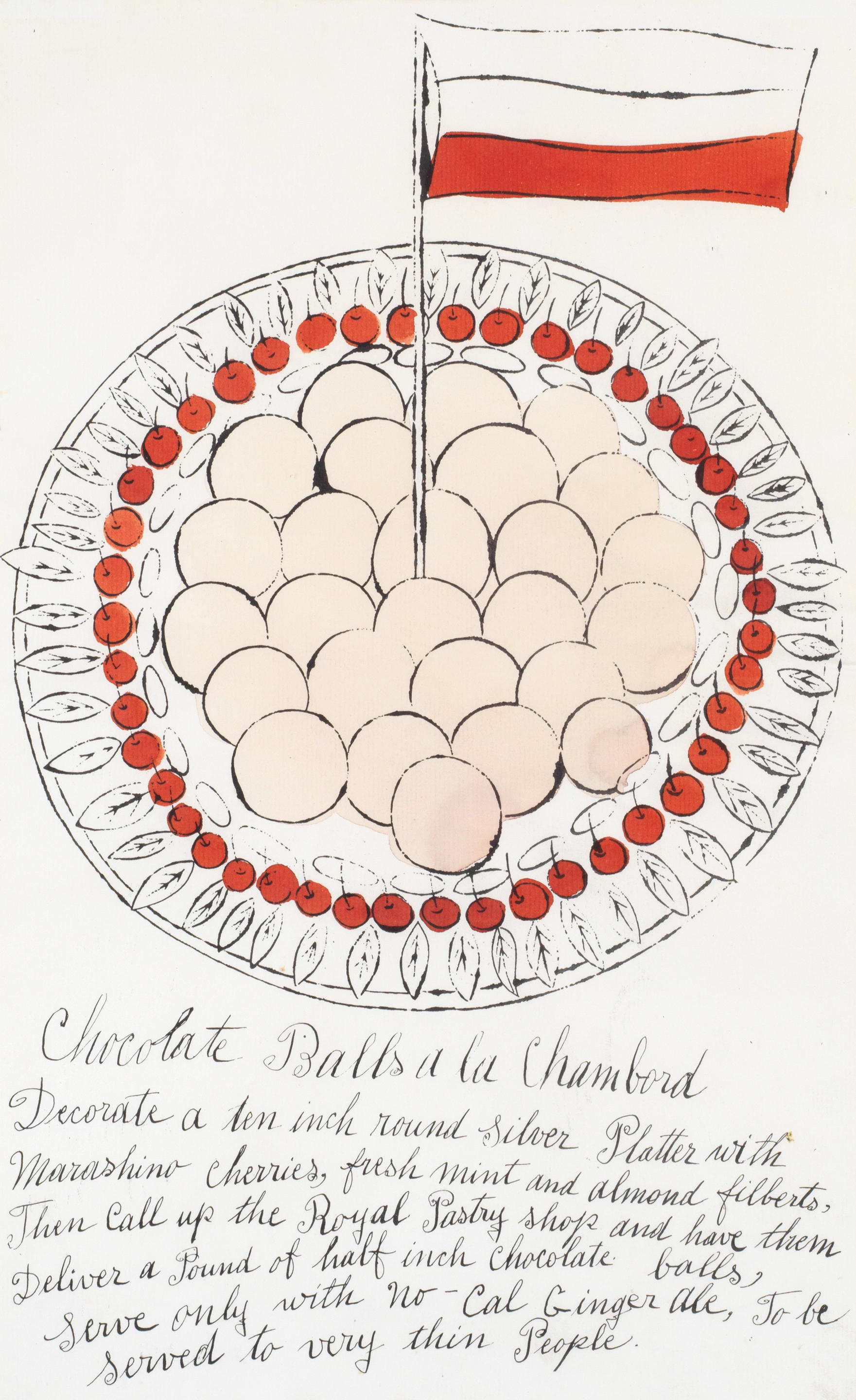 Andy Warhol | Chocolate Balls à la Chambord (1959) | MutualArt