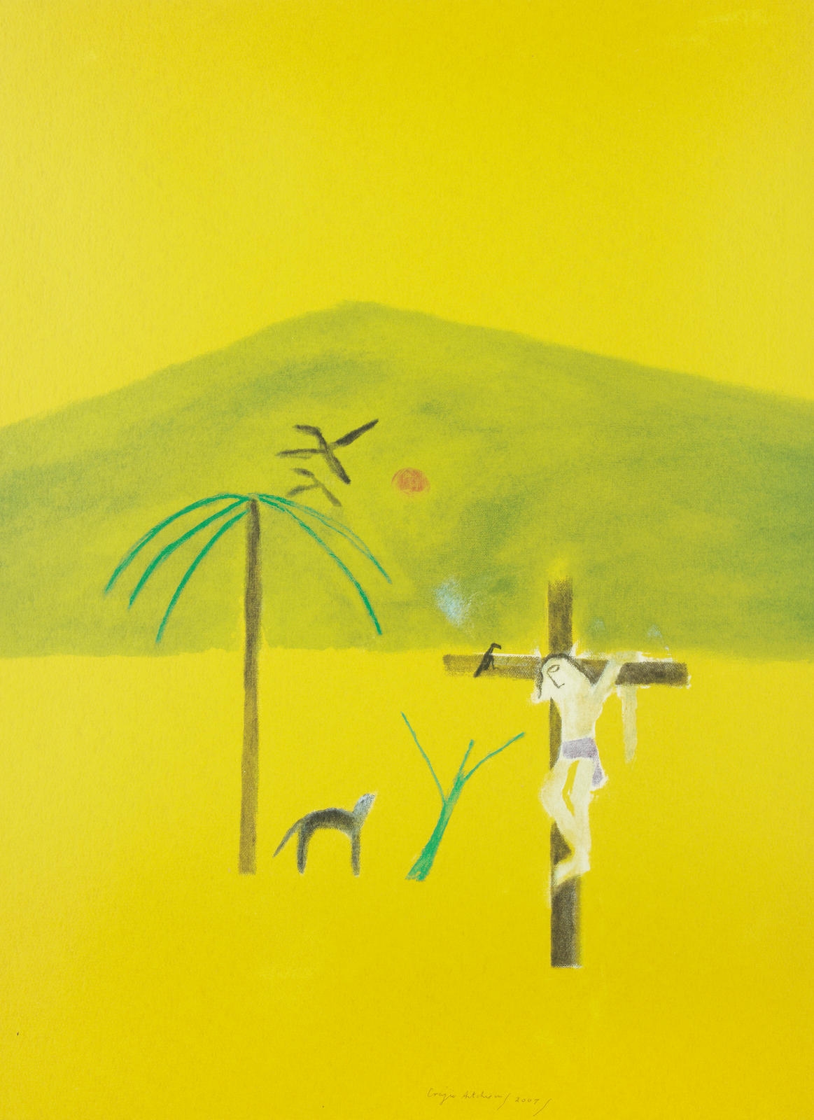 Craigie Aitchison | Indian Crucifixion (2003) | MutualArt