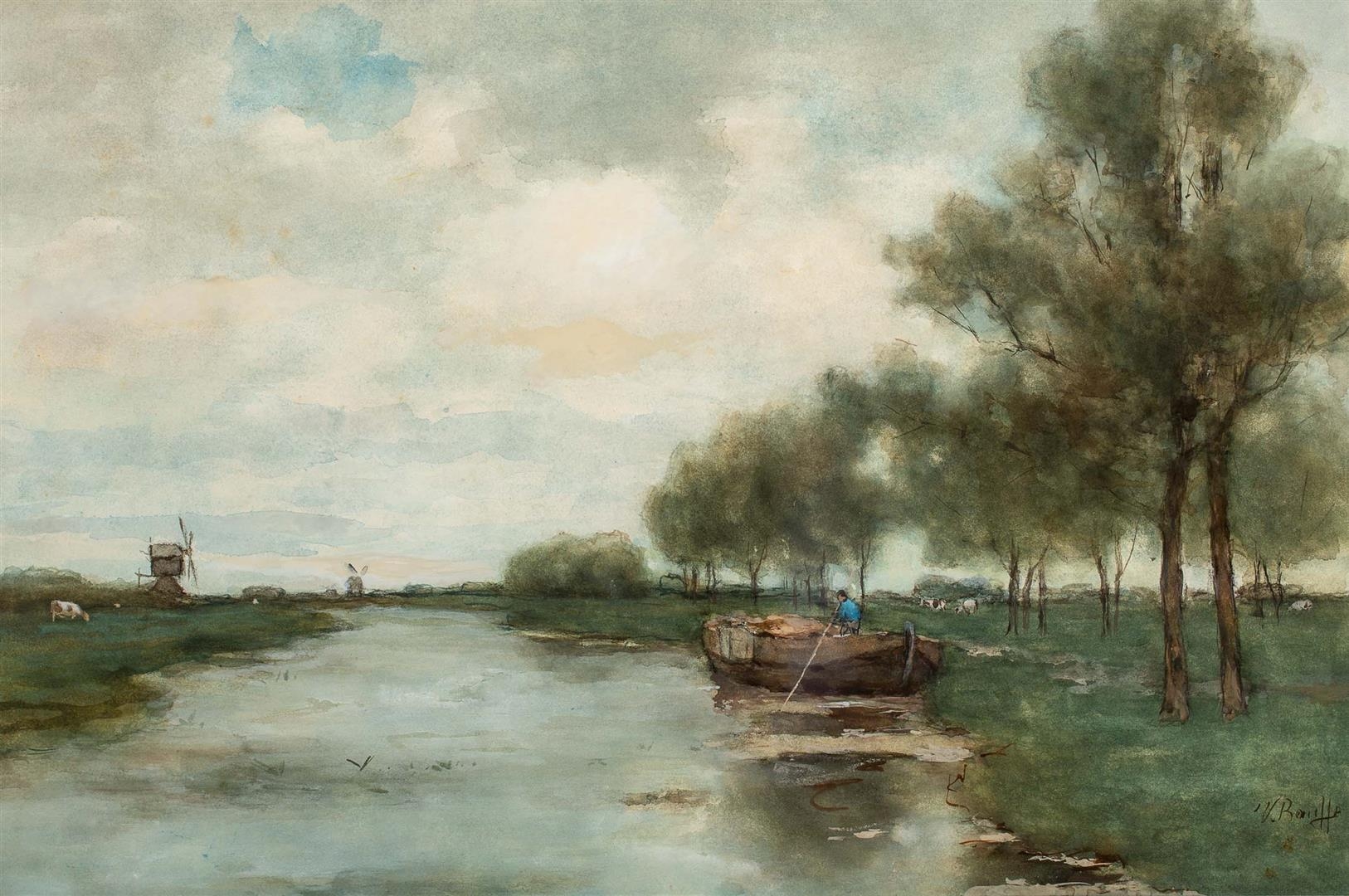 Victor Bauffe | Polder landscape | MutualArt