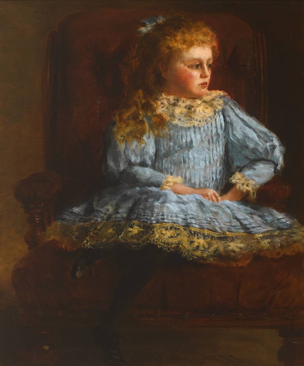 Samuel Adams | PORTRAIT OF A YOUNG GIRL (1888) | MutualArt