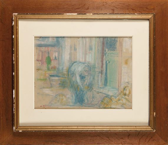 Charles Angrand | Femme à la lessive | MutualArt