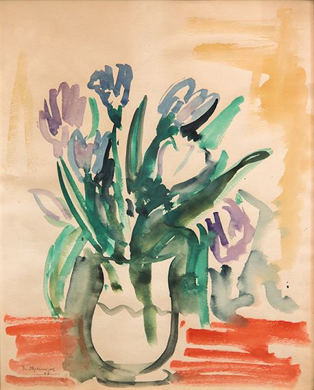 Bencho Obreshkov | “Still life with Flowers” (1947) | MutualArt