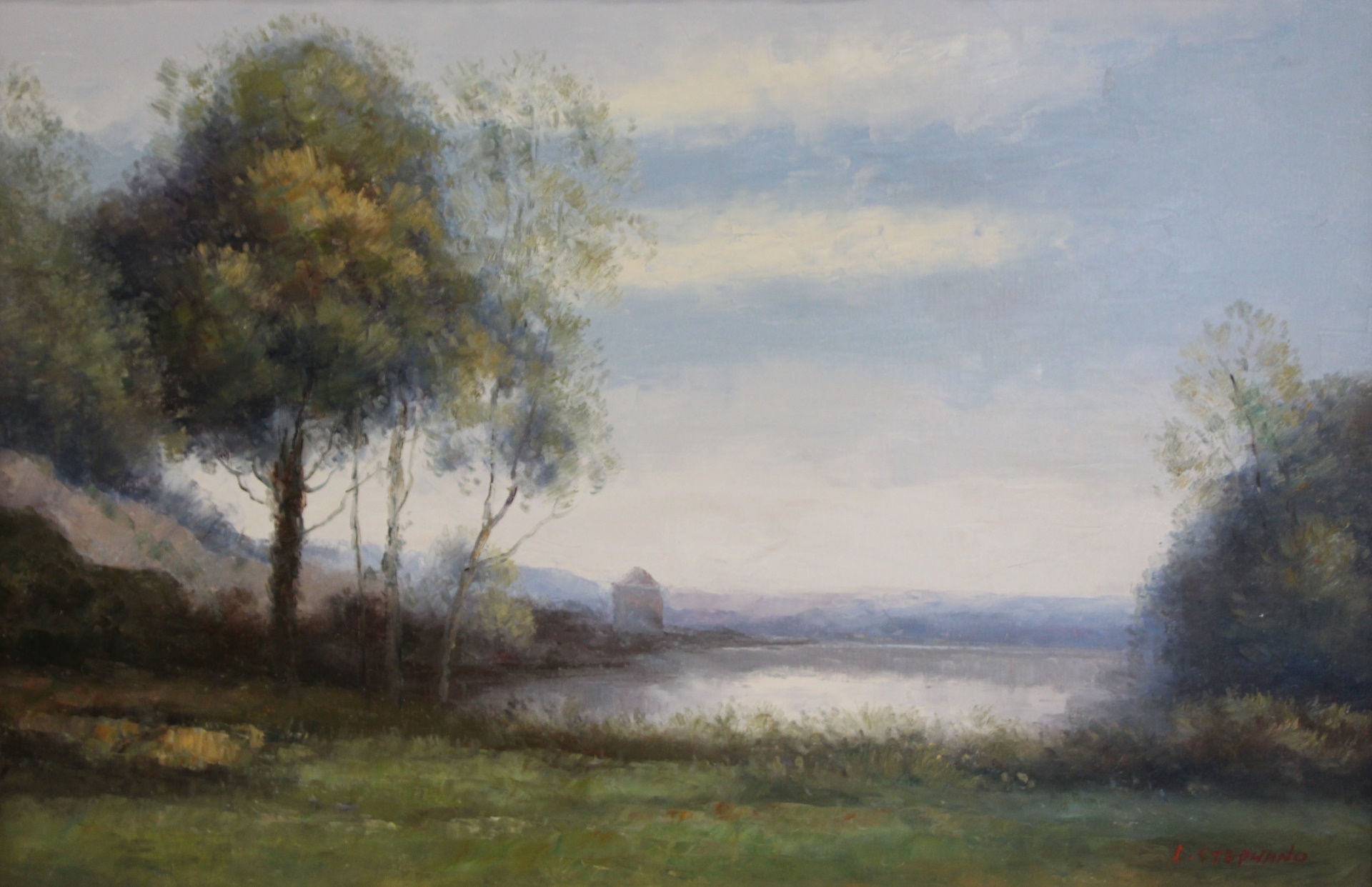 L. Stephano | LAKE IN LANDSCAPE | MutualArt