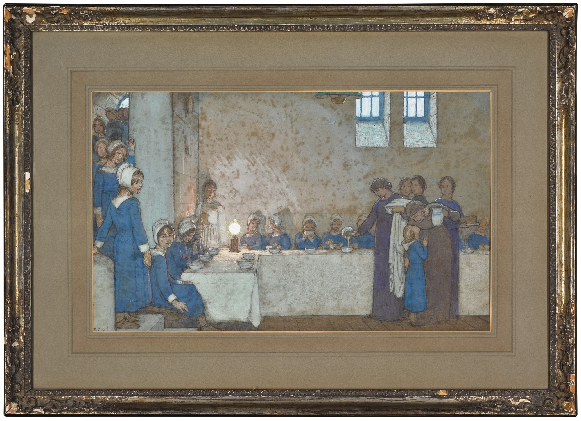 Frederick Cayley Robinson | STUDY FOR ONE OF THE ACTS OF MERCY MURALS ...