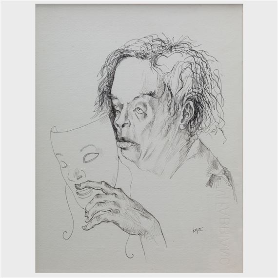 Stanislas Lepri | Autoportrait au masque | MutualArt