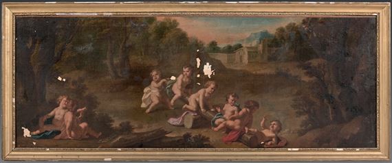 Nicolas-René Jollain | Three works: Putti playing (3) | MutualArt