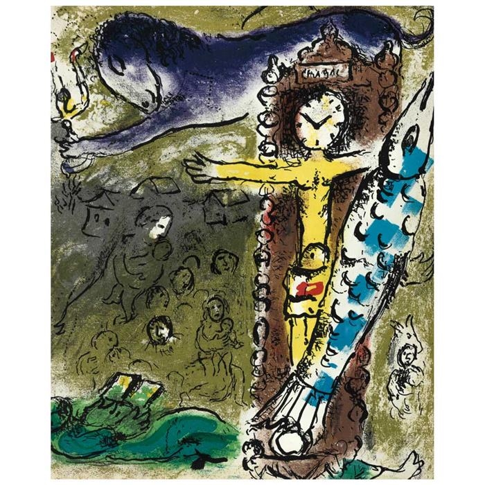 Marc Chagall | Christ in Clock (1957) | MutualArt