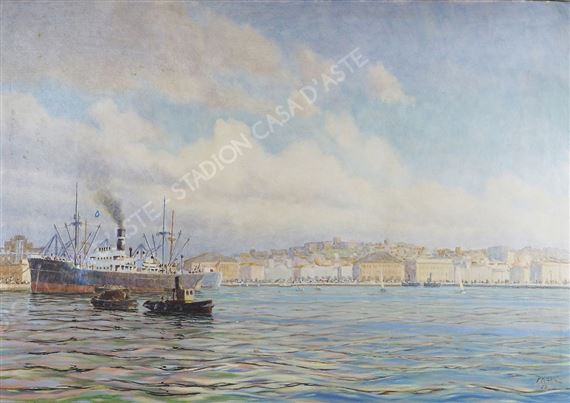 Paolo Klodic | Veduta di Trieste dal mare | MutualArt