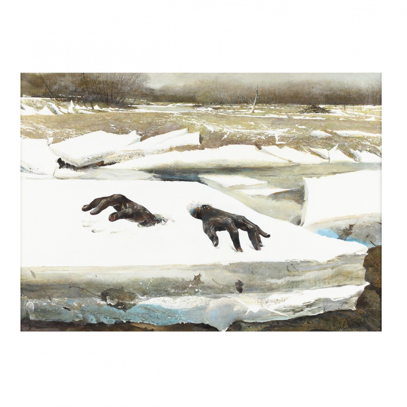 Andrew Wyeth | WINTER CORN FIELDS (1942) | MutualArt