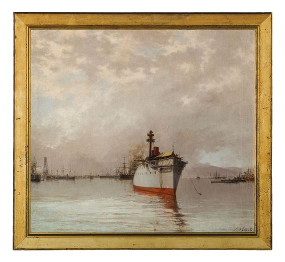 Agostino Fossati | Navi nel porto | MutualArt
