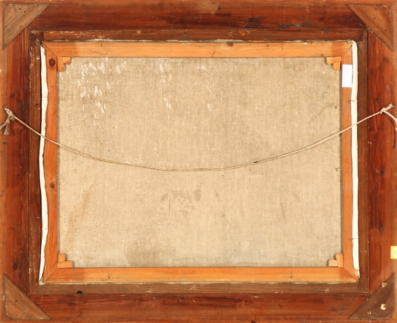 Karl Harald Alfred Broge | A mountain landscape with a small bridge ...