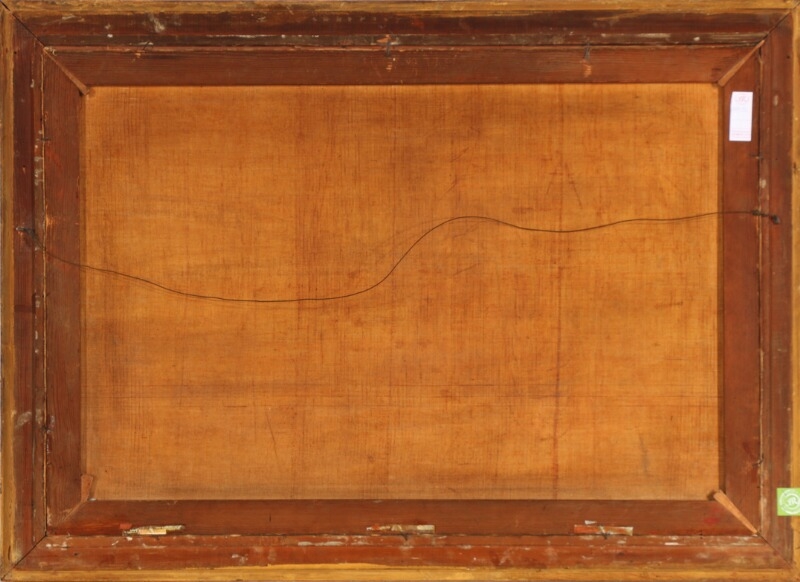 Søren Simonsen | Seascape with a war ship at sunset (1875) | MutualArt