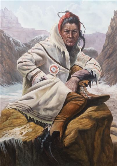 Greg Perillo | Portrait of a Native American | MutualArt